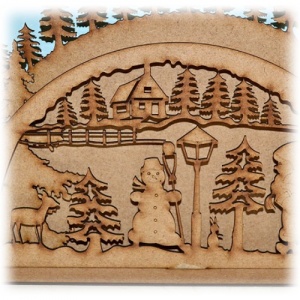 3D Christmas Forest MDF Wood Scene for seasonal arts and crafts